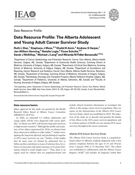 pdf data resource profile data resource profile the alberta