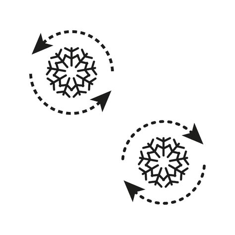 Premium Vector Freezer Control Icon Auto Cooling Or Defrost Symbol Vector Illustration Eps 10