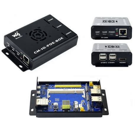 Buy Raspberry Pi Compute Module Expansion Board With Metal Case PoE Cooling Fan CM IO