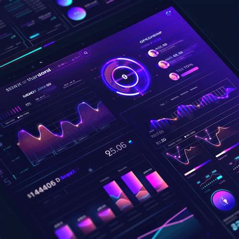 2 Interactive Digital Dashboard With Financial Charts And Graphs