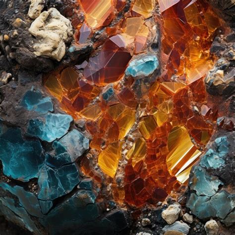 Premium Ai Image Closeup Of A Rocks Mineral Composition