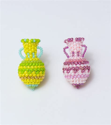 Beadint Tutorial For Beaded Bottle Charm Tutorial Plaited Herringbone