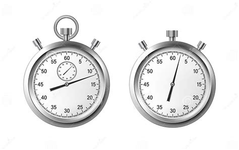 Classic Timer Or Stopwatch With Buttons Stock Vector Illustration Of
