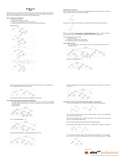 Red Black Delete Imp Pdf Algorithms Applied Mathematics