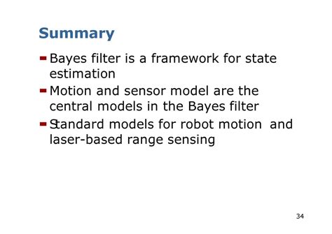 a short introduction to the bayes filter and related models ppt download