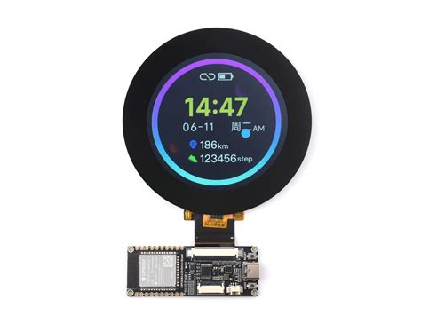 Esp32 S3 Rgb Lcd驱动板带28寸rgb圆形触控屏幕 搭载32位240mhz Lx7双核处理器大容量8mb Psram