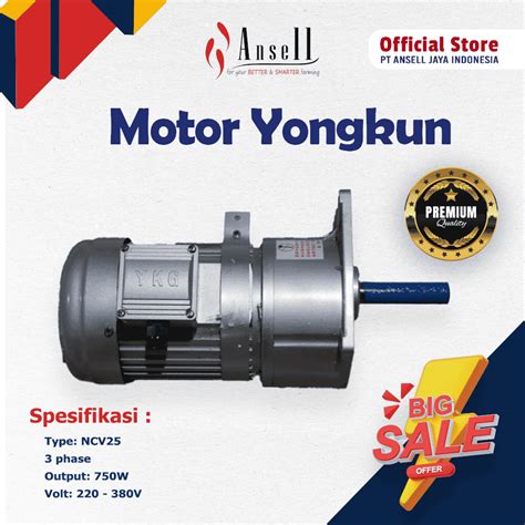 Yongkun Gear Reducer Motor 1 Hp Motor Feedline Pt Ansell Jaya Indonesia