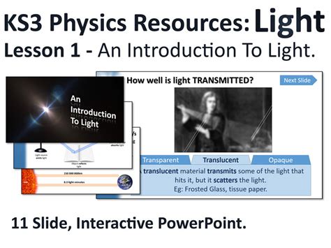 KS Physics Light Lesson Resource Pack Teaching Resources