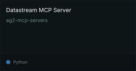 Datastream Mcp Server Glama