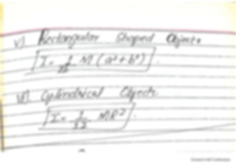 Solution Moment Of Inertia Of A Rigid Body Moment Of Inertia Of Different Shaped Objects