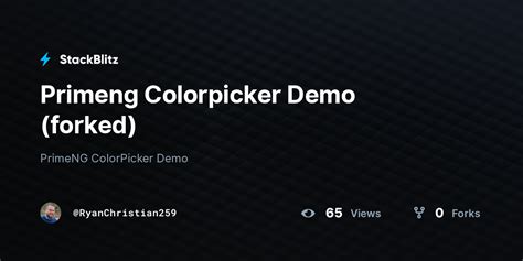 Primeng Colorpicker Demo Forked Stackblitz