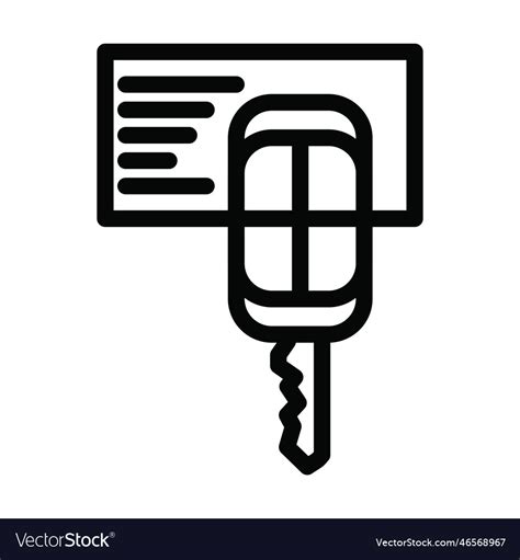 Key Programming Thick Line Icon For Personal Vector Image