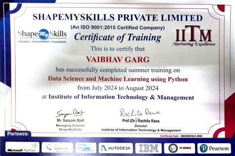 Datascience Machinelearning Python Summertraining Shapemyskills Learningjourney