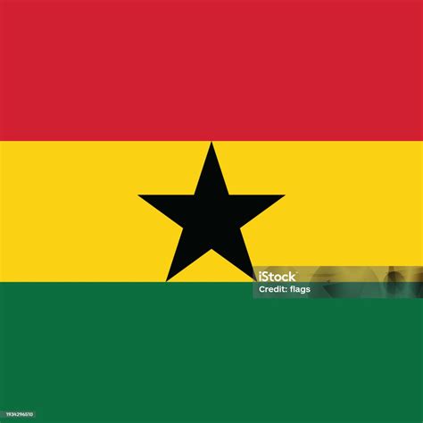 가나 국기입니다 플래그 아이콘입니다 표준 색상 사각형 깃발 컴퓨터 일러스트레이션 디지털 일러스트레이션 벡터 일러스트 레이 션입니다 가나에 대한 스톡 벡터 아트 및 기타