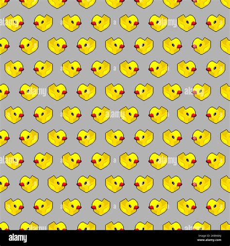 Rubber Duck Pixel Art Pattern Seamless 8 Bit Background Pixelated