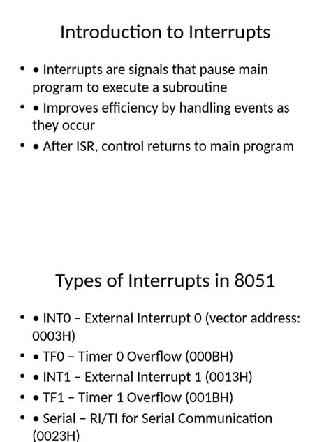 Interrupts Interfacing 8051 Pdf