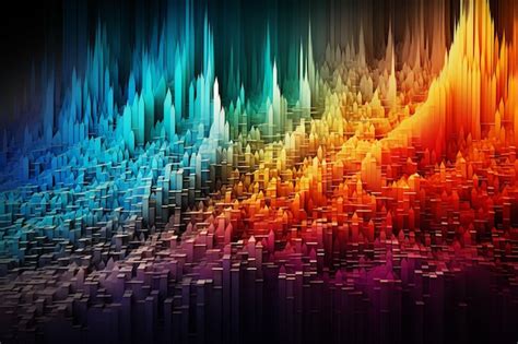 Premium Ai Image Colorful Abstract Graph Background With A Rainbow Of