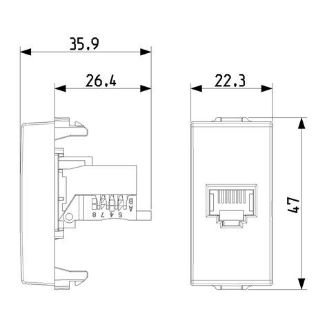 VIMAR RJ Cat E Netsafe UTP Outlet White