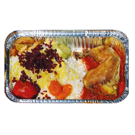 زرشک پلو با مرغ کبابی برادران