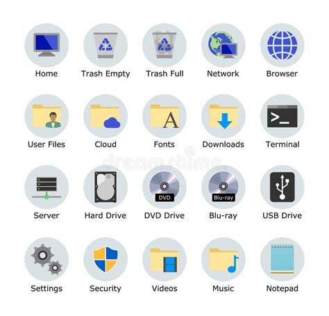 Windows 11 Icons Pack Microsoft Inspired Desktop Icon Computer Ui Customization Folder