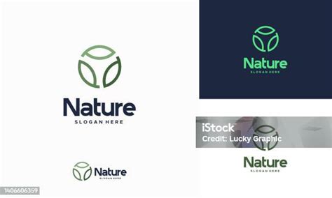아이코닉 자연 잎 로고 디자인 템플릿 추상 녹색 잎 로고 아이콘 벡터 디자인 조경 디자인 정원 식물 자연 및 생태 벡터 로고 개념에 대한 스톡 벡터 아트 및 기타 이미지