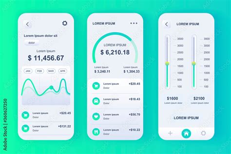 Smart Finance Manager Neomorphic Design Kit Bank Accounts Monitoring Budgeting App Financial