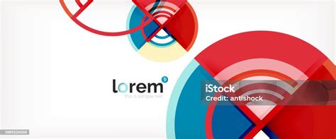 동그라미 추상 배경 밝은 다채로운 라운드 기하학적 모양 0명에 대한 스톡 벡터 아트 및 기타 이미지 0명 구도 디자인 Istock