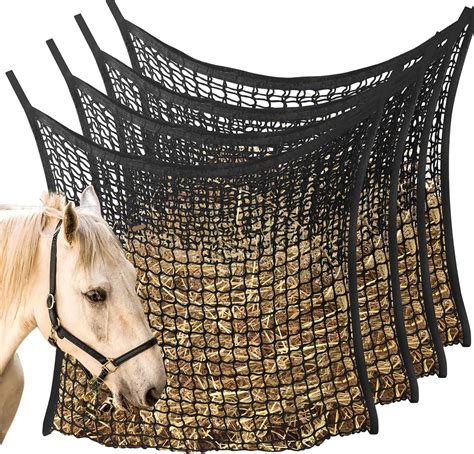 Amazon.com: WEEKSUN 4 PCS Slow Feed Hay Net, Hay Bags for Horses with Large Capacity, Horse Feed ...
