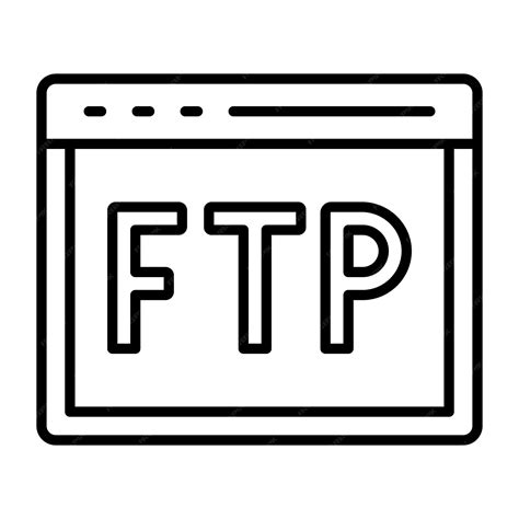 Premium Vector Ftp Protocol Line Illustration