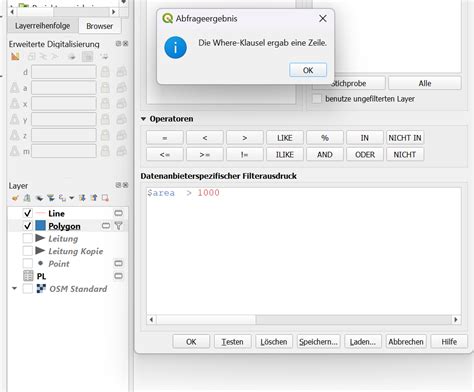 qgis query polygon layer by geometry size geographic information
