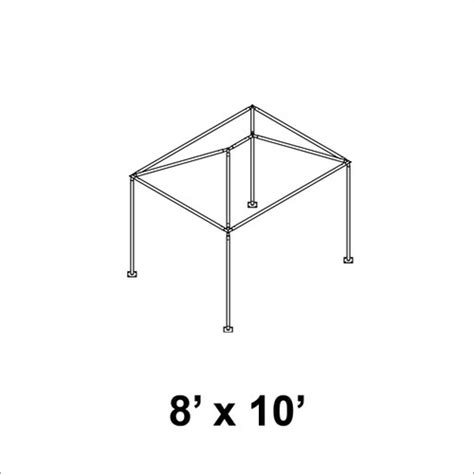 Tent Parts And Accessories Replacement Frame Kits Classic Series Frame Tent Kits 8 Wide