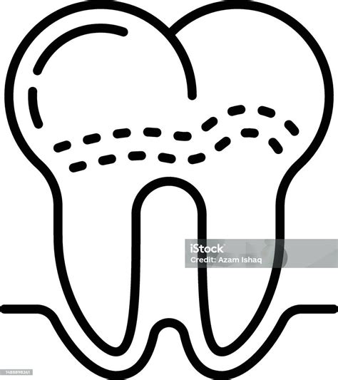 미적분학 또는 치석 개념 치아 벡터 아이콘 디자인 치과 기호 건강 관리 기호 치과 기구 스톡 일러스트레이션에 형성된 거칠고 굳어진 표면 가글에 대한 스톡 벡터 아트 및 기타