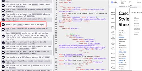 Technical Documentation Page A Header Element With Elements Inside It Should Not Count As
