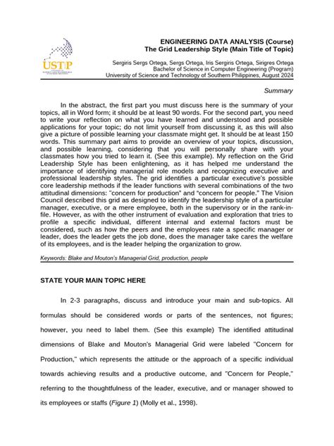 Format Of Handouts Pdf