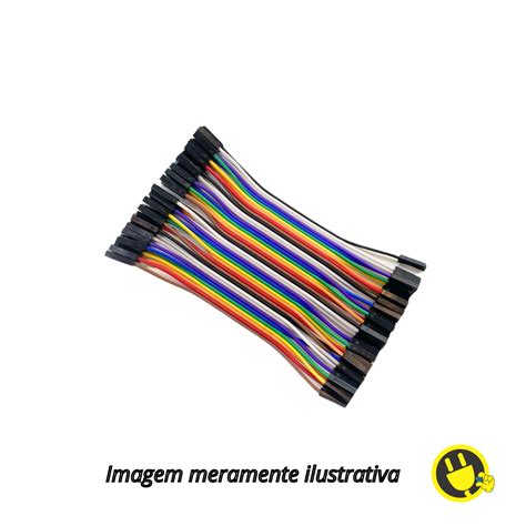 Kit Cabo Jumper Fêmea Fêmea 40 Unidades 10cm Smartprojects Brasil Componentes Eletrônicos