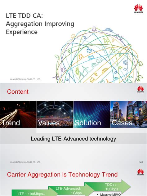 Huawei Lte Tdd Ca Solution Overview Pdf Lte Telecommunication