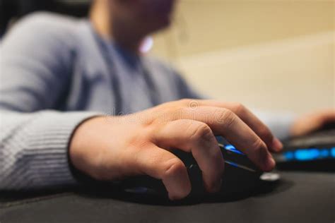 Cyber Sport E Sports Tournament Team Of Professional Gamers Hands On A Mouse And Keyboard