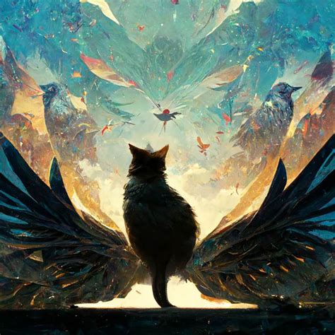 黑猫插画师never的ai绘图（风景）插画图片 Bobopic