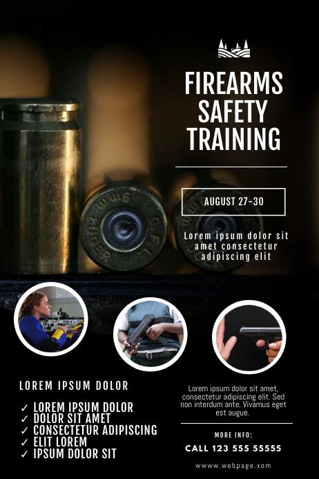 Firearms Safety Training Flyer Template Postermywall