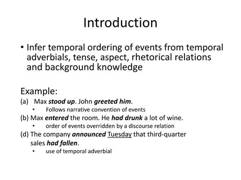Ppt Machine Learning Of Temporal Relations Powerpoint Presentation