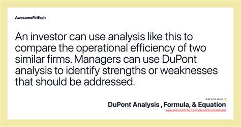 Dupont Analysis Formula And Equation Awesomefintech Blog