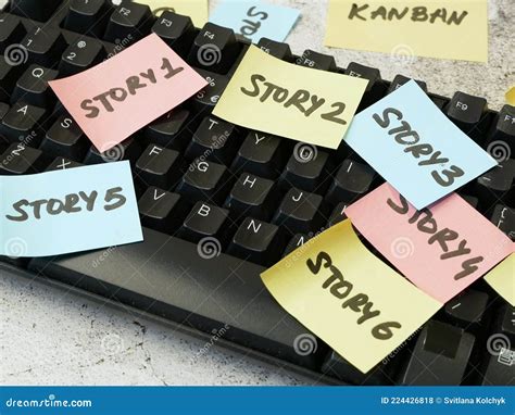 Keyboard And Software Scrum Agile Board With Paper Task Agile Software Development