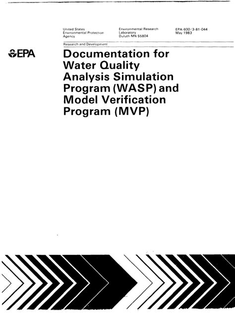 Pdf Documentation For Water Quality Analysis Simulation Program Wasp