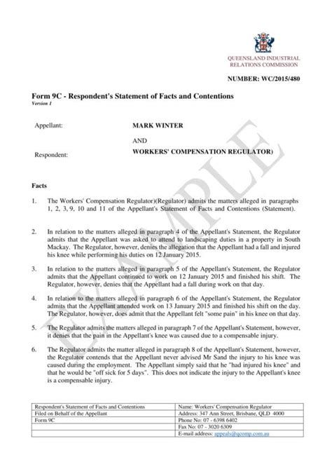 Statement Of Facts What Are The Four Stages Of Writing A Witness