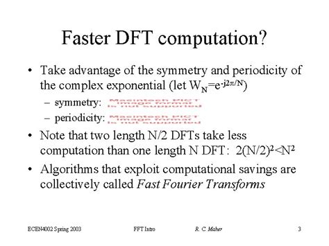 Introduction To Fast Fourier Transform Fft Algorithms R