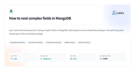How To Nest Complex Fields In Mongodb Labex