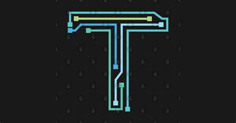 Alphabet T Circuit Typography Design Typography Art T Shirt Teepublic