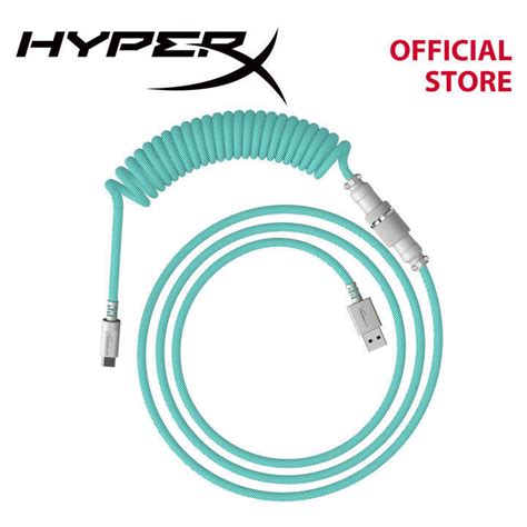 6j681aa Hyperx Coiled Cable Light Green White Durable Coiled Cable Stylish Design 5 Pin