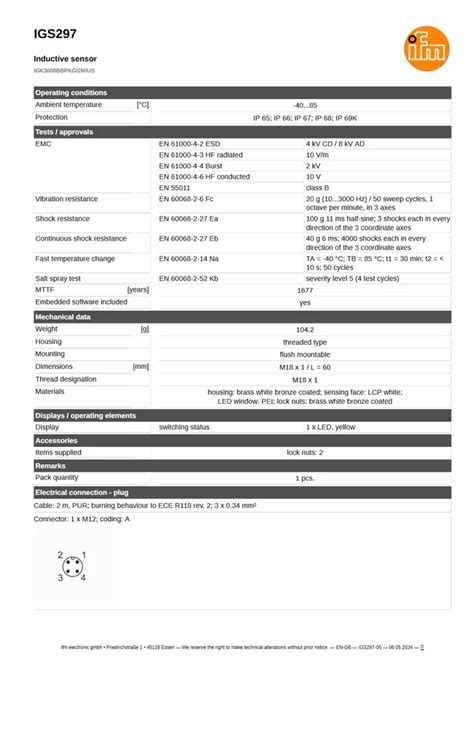Mm IGS IFM Inductive Sensor V PNP At Piece In Gurgaon ID