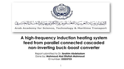 A High Frequency Induction Heating System Feed From Parallel Connected Cascaded Non Inverting